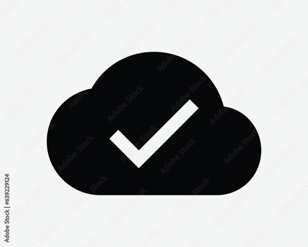 Cloud Verified Icon User Account Verification Check Mark Checkmark ...