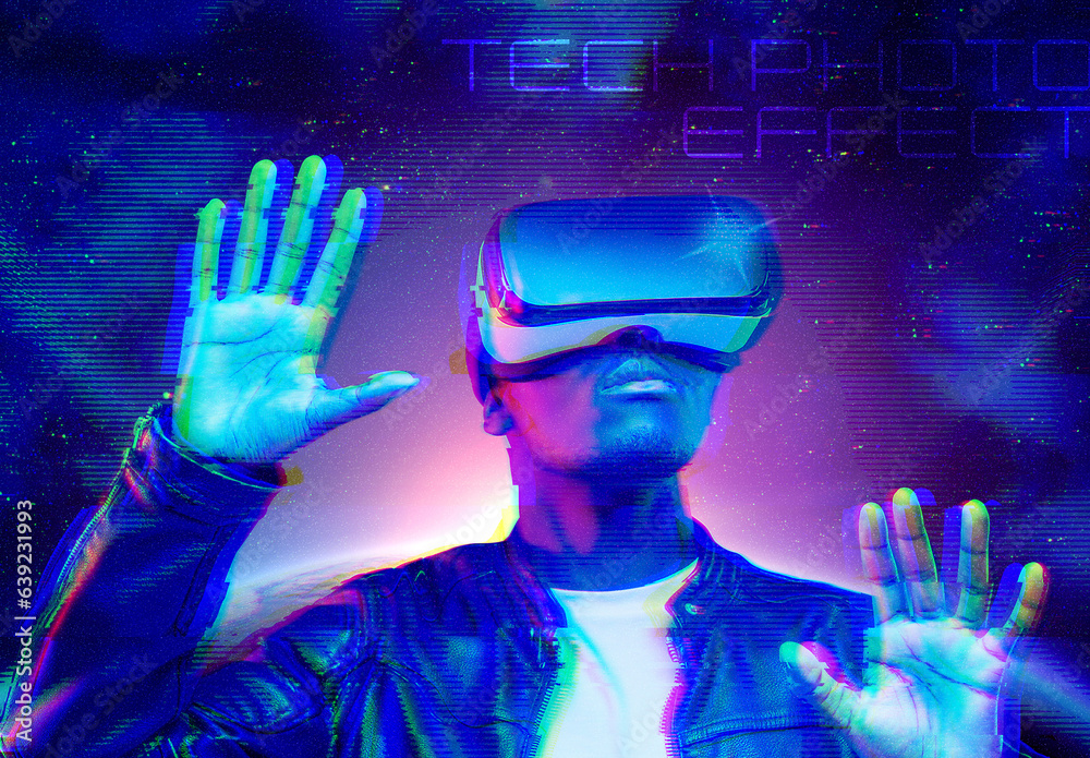 Tech Photo Effect Stock Template | Adobe Stock