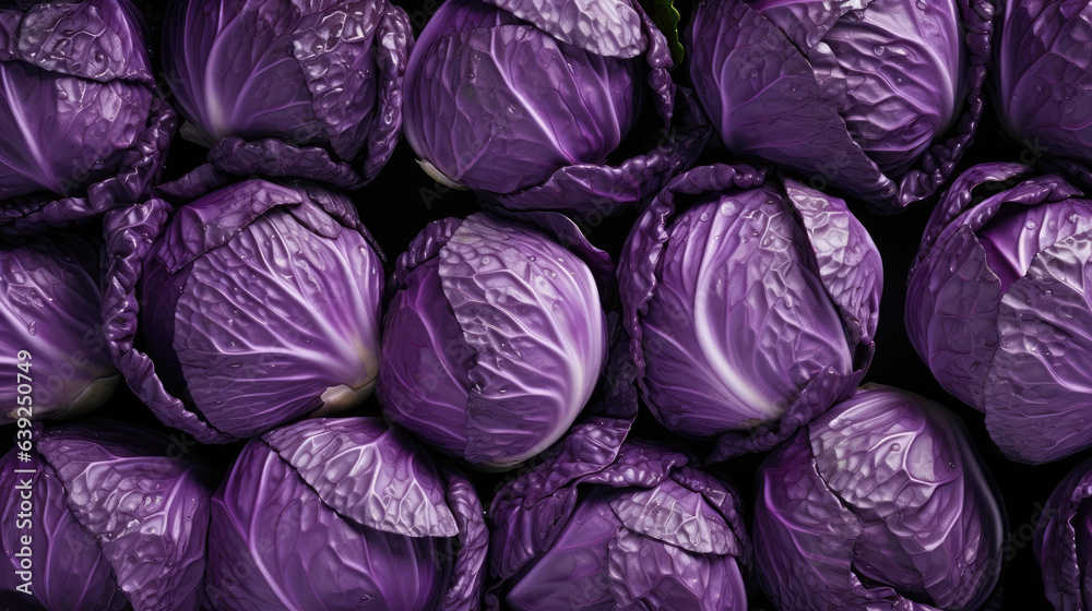Organic red cabbage in a tasty heap Stock Photo | Adobe Stock