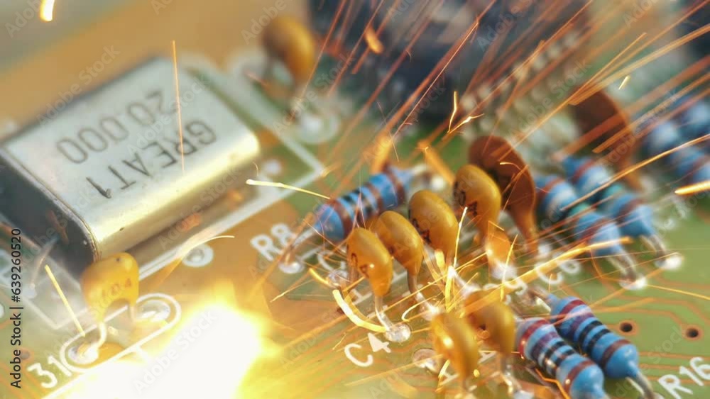 Vidéo Stock PC system failure. Motherboard failure. the capacitor ...