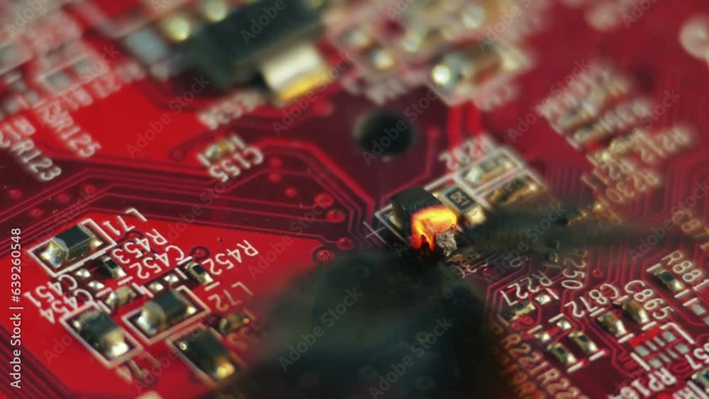 Tantalum capacitor explodes in slow motion. Computer virus consequences ...