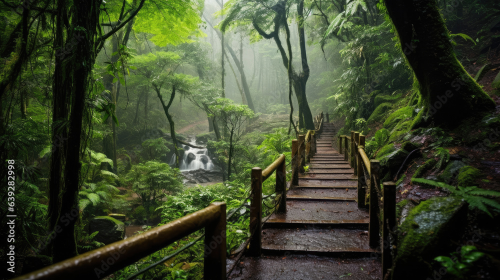 Beautiful rain forest at ang ka nature trail in doi inthanon national ...