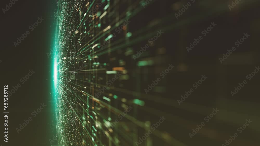 Hitech Space Scifi Network Landcape Background/ 4k animation of an ...