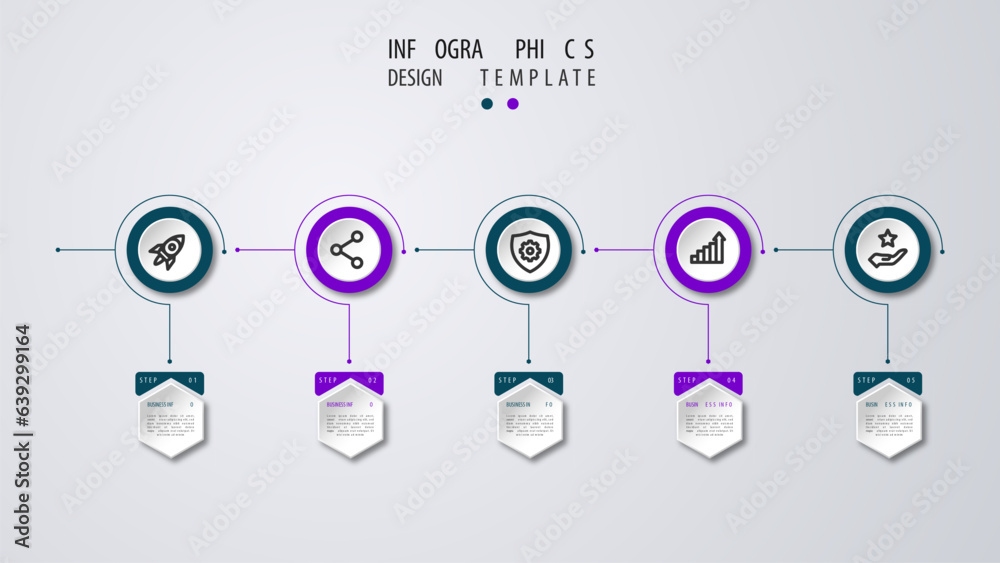 Infographic design template.Mission,Vision,Idea,Process and Values of ...