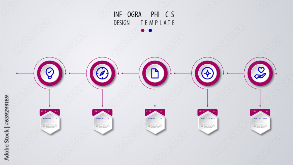 Infographic design template.Mission,Vision,Idea,Process and Values of ...