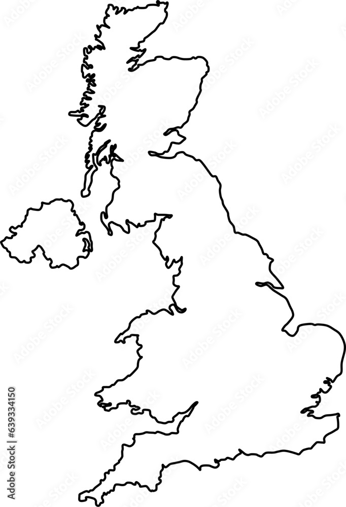 Uk Map Uk Vector With Northern Ireland Uk Northern Ireland United Kingdom Map United Kingdom