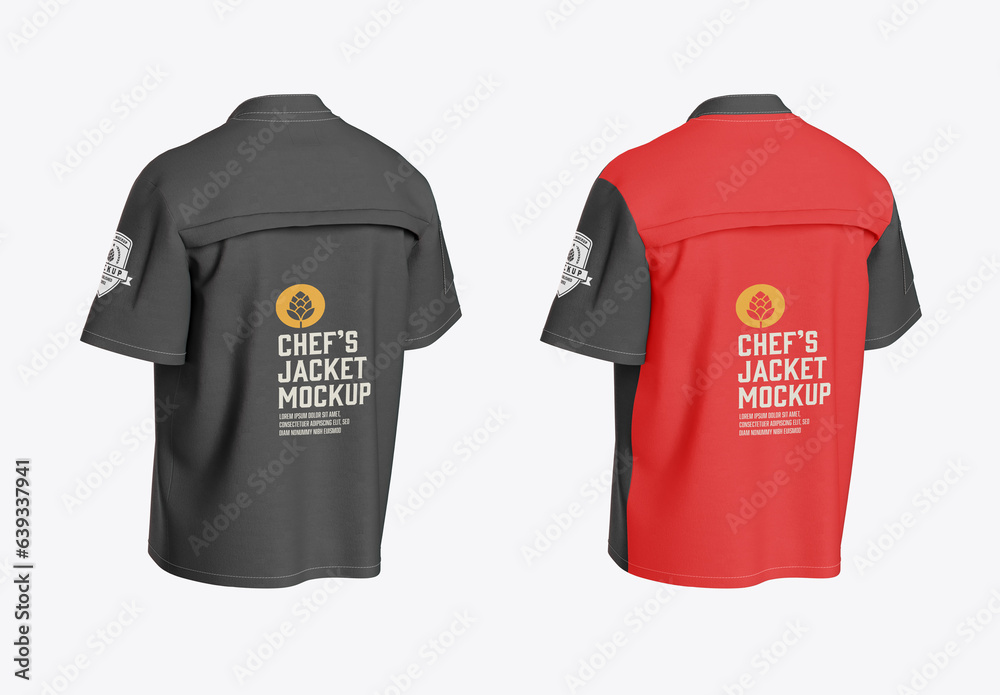 Men's Chef's Jacket Mockup Stock Template | Adobe Stock