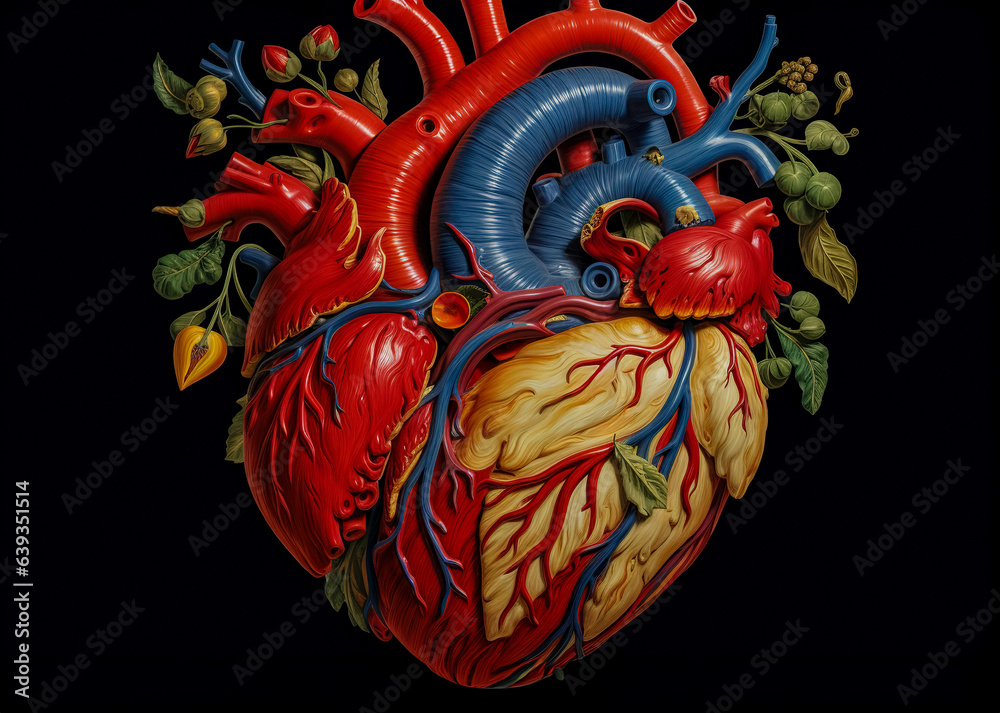 Human heart anatomy from a healthy body. medical health care concept ...