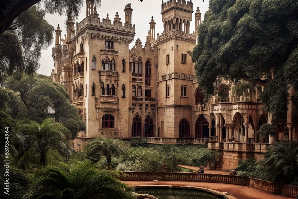 Bangalore Palace, situated in Bangalore, Karnataka, India. Generative ...
