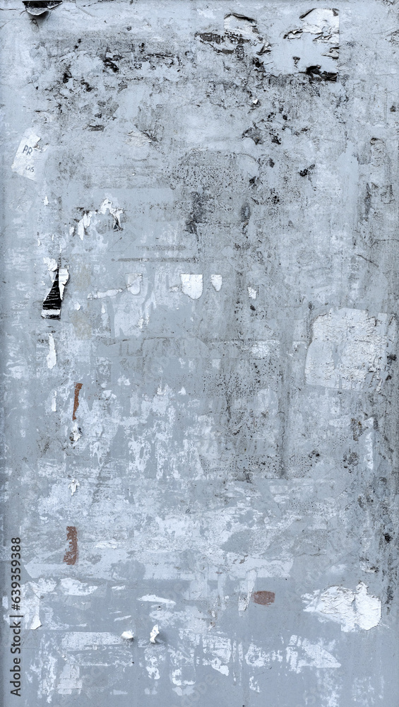 Torn Ripped Aged Paper Urban Street Gray Wall Surface. Leaking Paint ...
