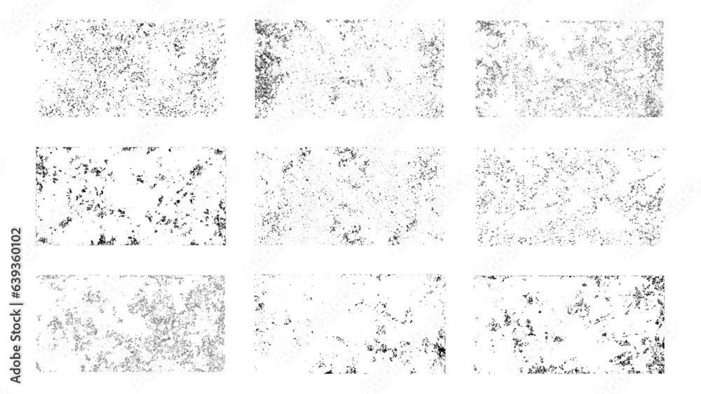 Distressed grunge, noise texture design element. Black and white vector ...