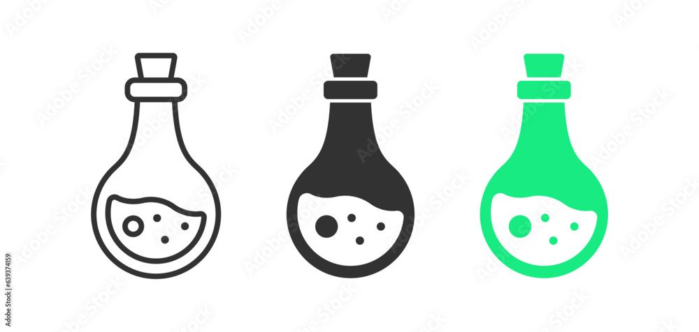 Test tube icon. Lab signs. Chemistry science symbol. Medical flask ...