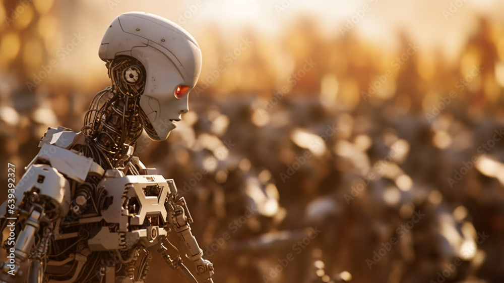 climate change and nightmare science fiction horror of humanoid android ...