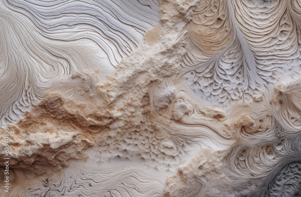Texture of fossil algae and microorganisms. Soil erosion. Texture of ...