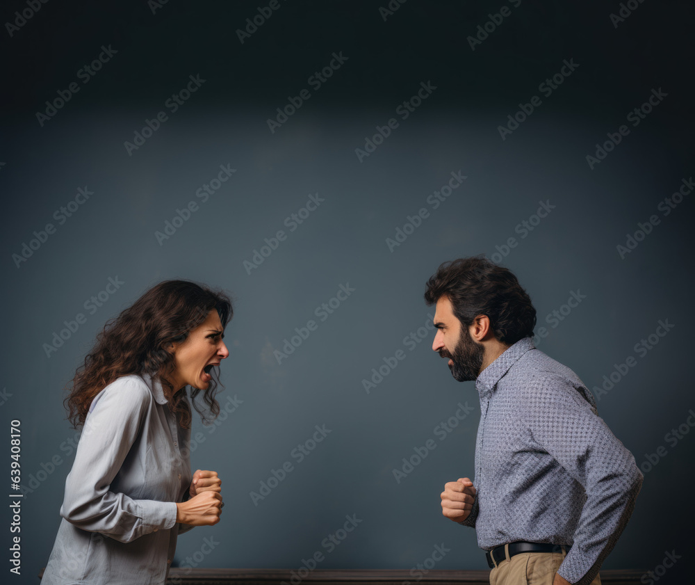 Family Feud: Husband and Wife Yelling in Anger Stock Photo | Adobe Stock