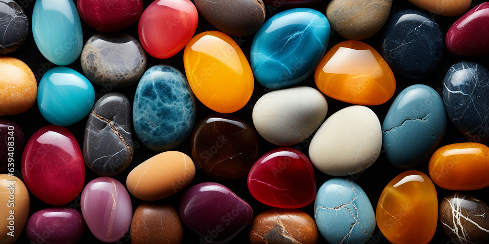 Sfondo con pietre colorate. Ai generated. Stock Photo | Adobe Stock