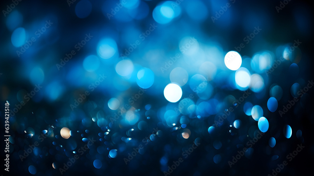 Blue bokeh, raining light, blurry lights, blurry background, blue ...