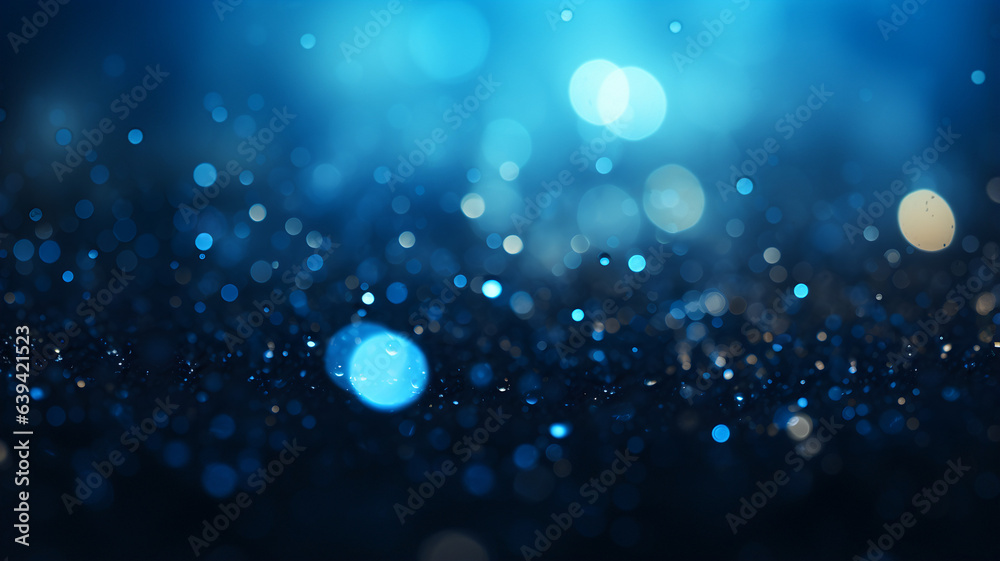 Blue bokeh, raining light, blurry lights, blurry background, blue ...