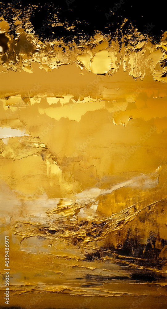 Gold splash impasto paint texture . Golden acrylic painting effect ...