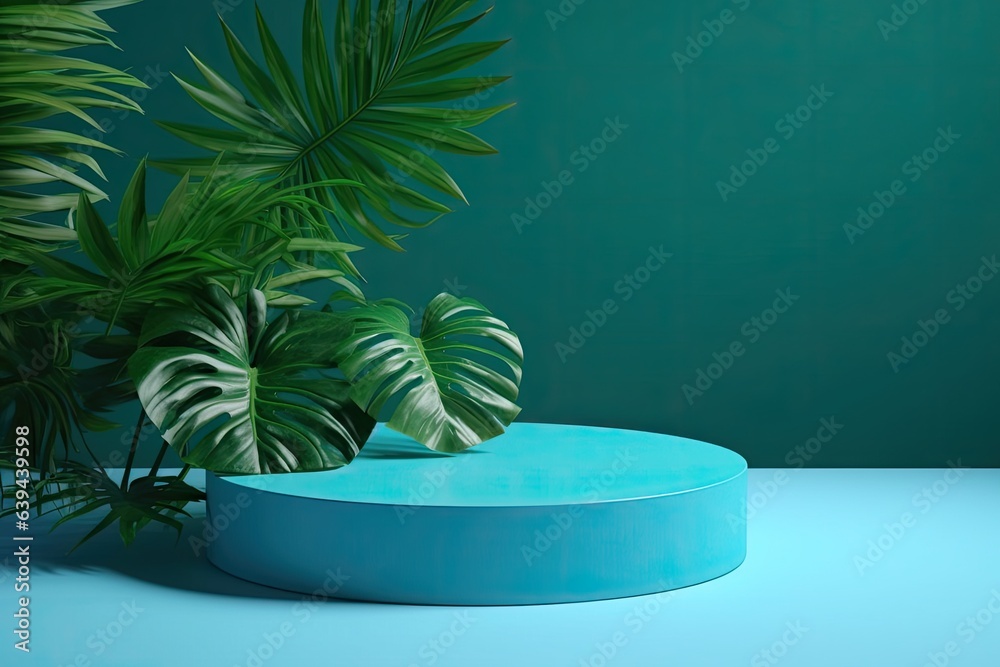 platform with blue background for product demos. Generative AI Stock ...