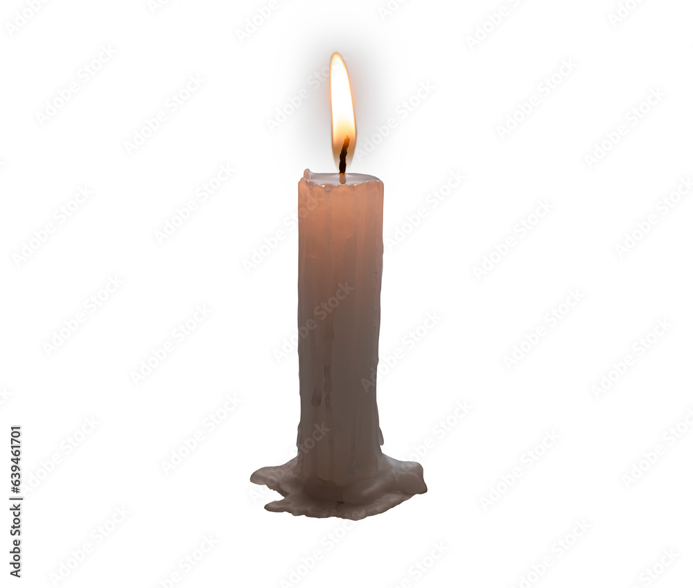 old candle burning with transparent background png Stock Illustration ...