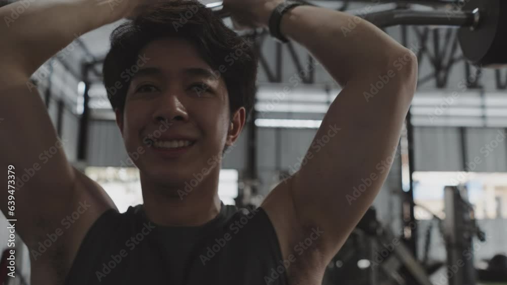 Man exercising in the gym, Fitness Enthusiast Working Out, Powerful Arm ...