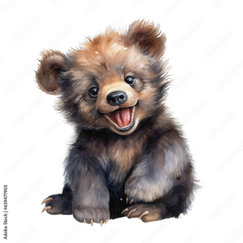 Sweet Baby Bear Drawing isolated on transparent background png ...