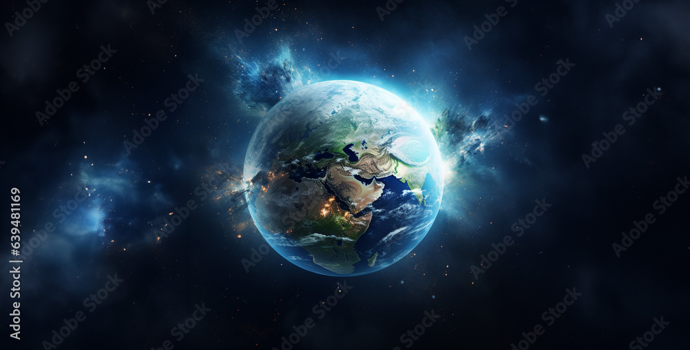planet in space destroy ultra hyper realistic photo from earth from ...
