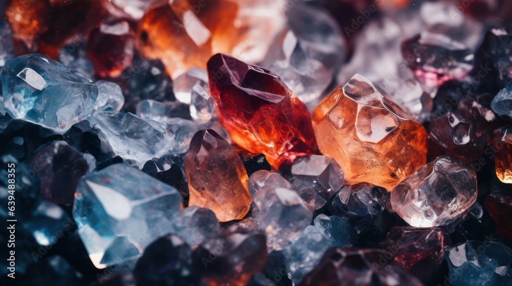 multi colored crystals forming beautiful background, ai tools generated ...