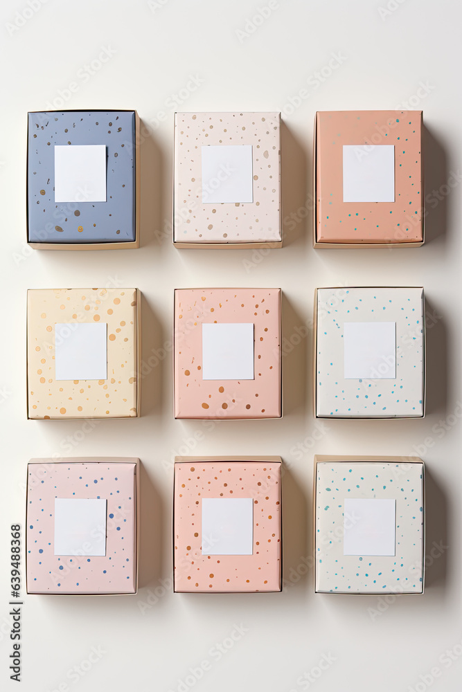 Pastel Pink Blue Orange Neutral Boxes, Product Photography Brand ...