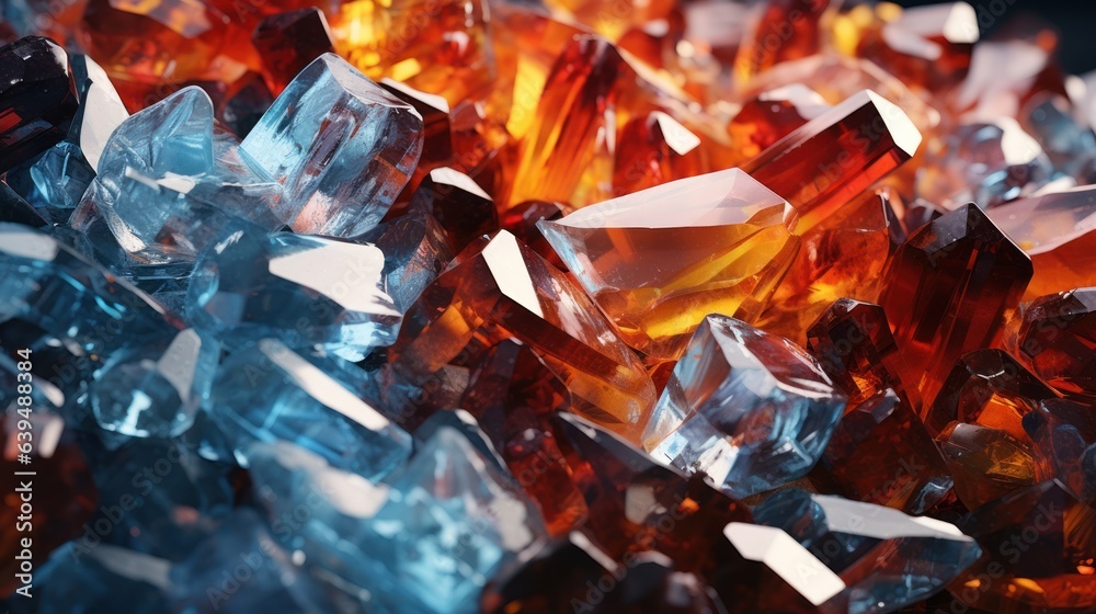 multi colored crystals forming beautiful background, ai tools generated ...
