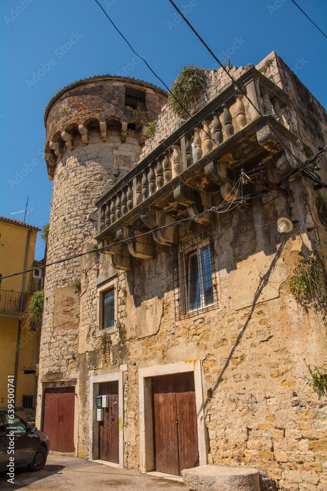 The historic 16th century Castle Cambi in Kastel Kambelovac in Kastela ...