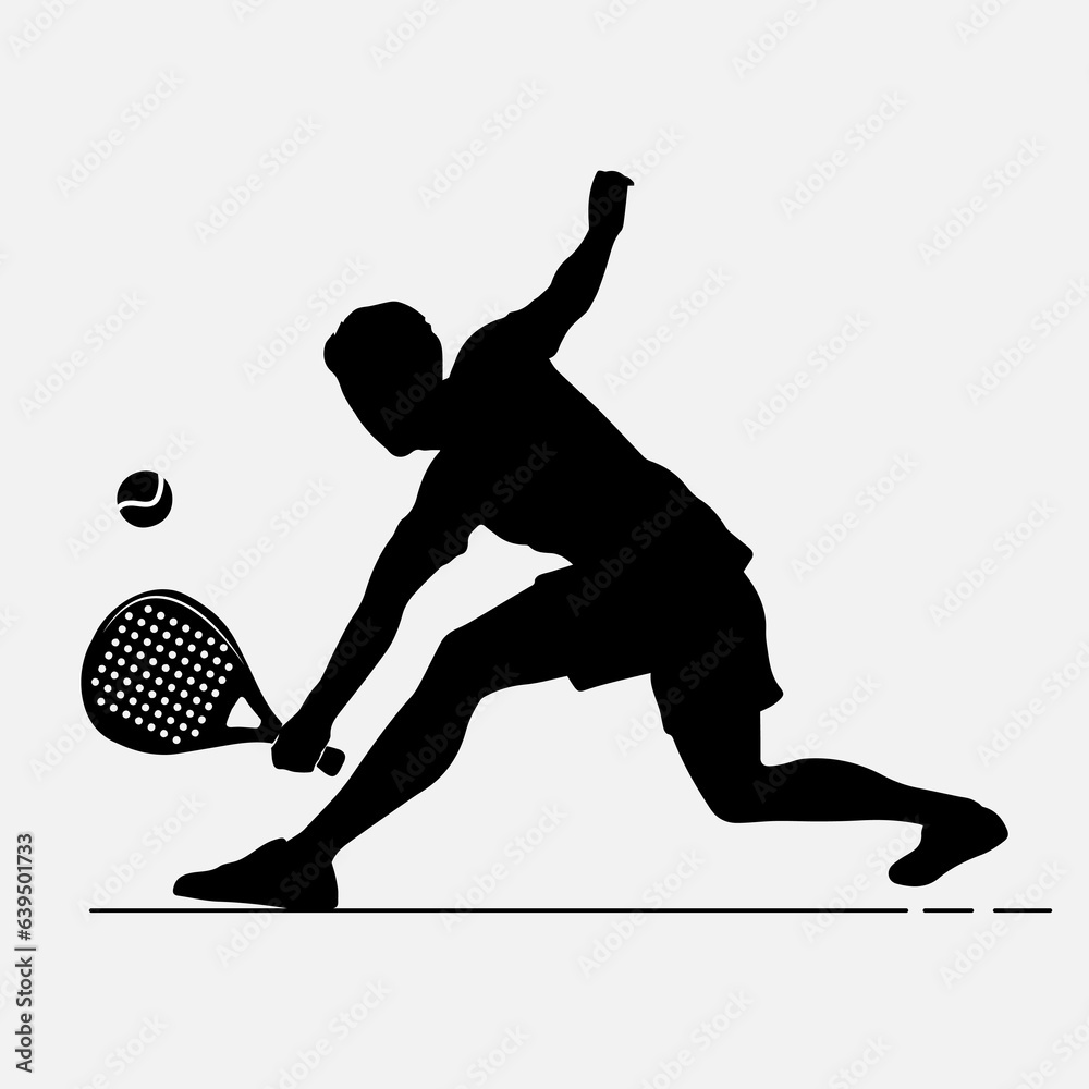 Tennis padel Player Icon Illustration. Paddle Sport Vector Graphic ...