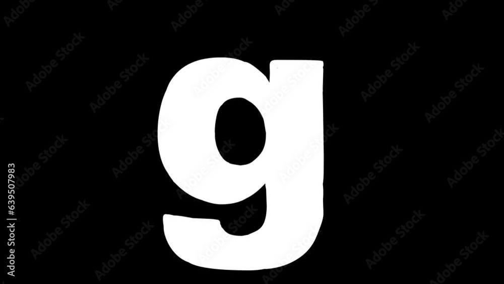G letter small forming cartoon animation. Compatibile part of alphabet ...