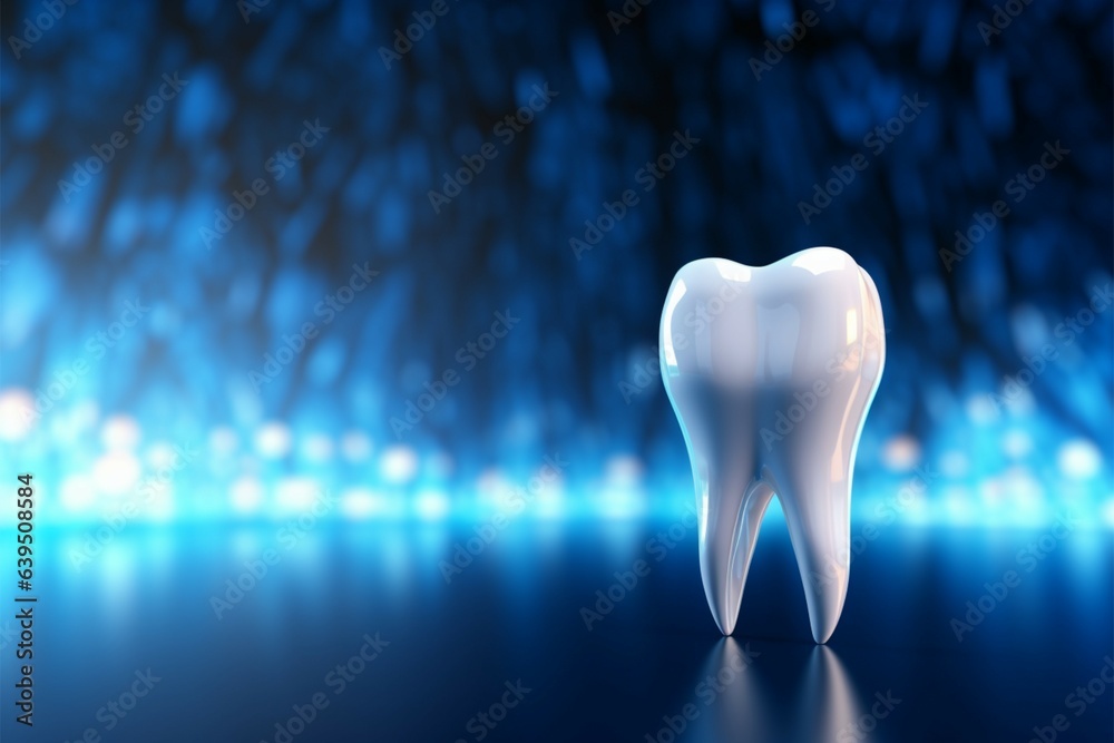 Modern dentist banner with 3D teeth and spacious text area Generative ...