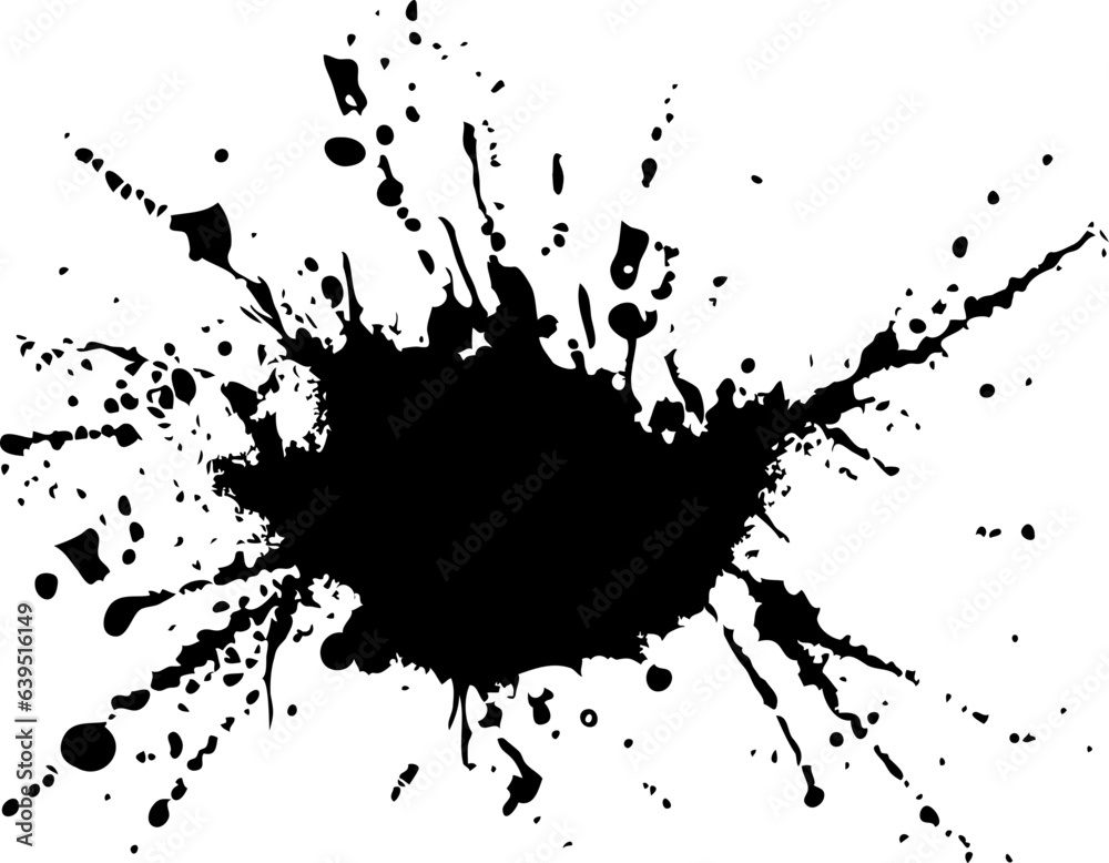 Paint splash,Ink splatter, Paint streak blob, vector illustration Stock ...