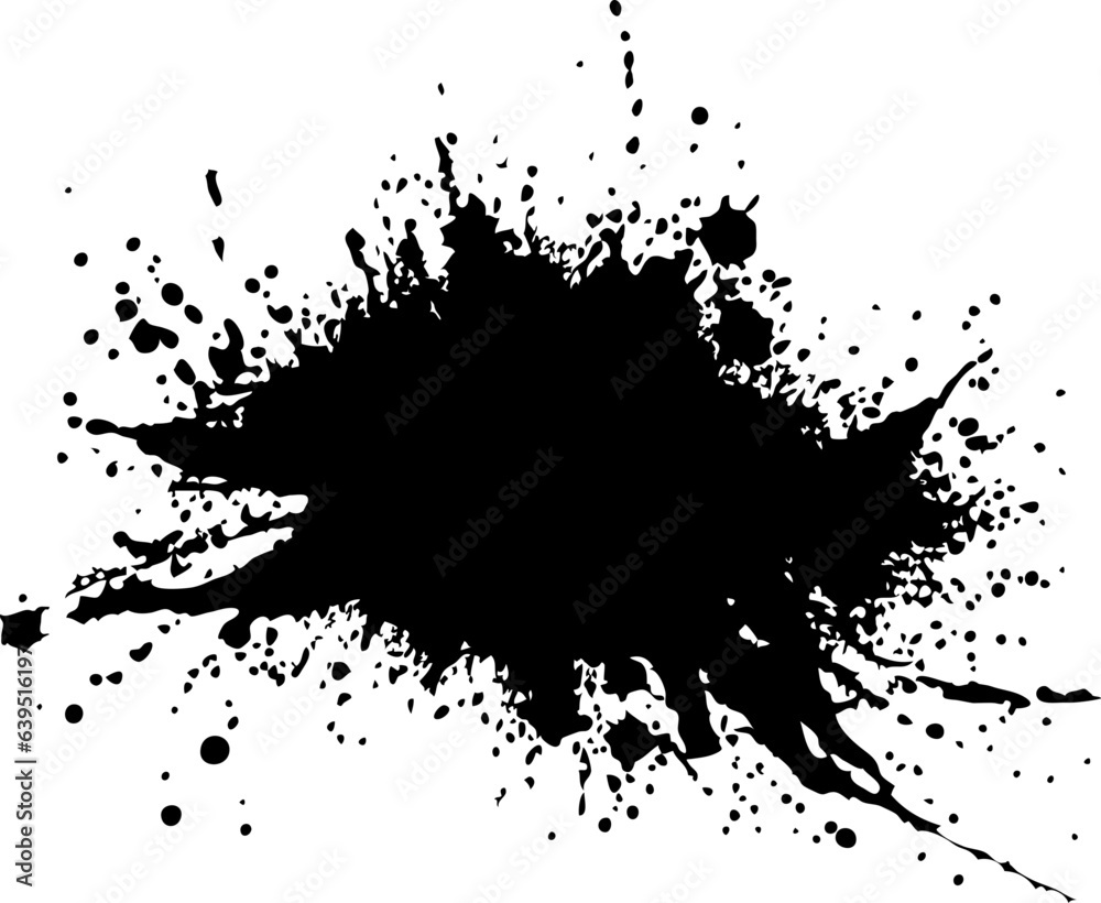 Paint splash,Ink splatter, Paint streak blob, vector illustration Stock ...