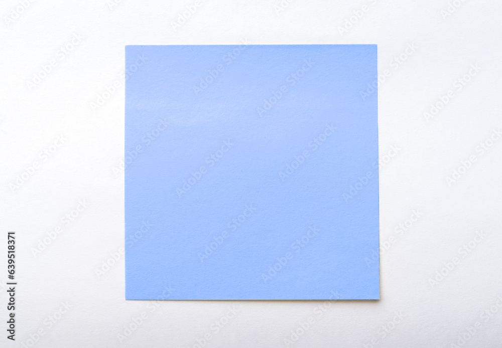 blank blue sticky notes on white background. Mockup sticky Note Paper ...