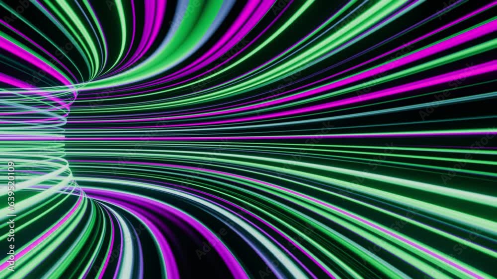 Seamless loop abstract light streaks effect animation. twisted light ...