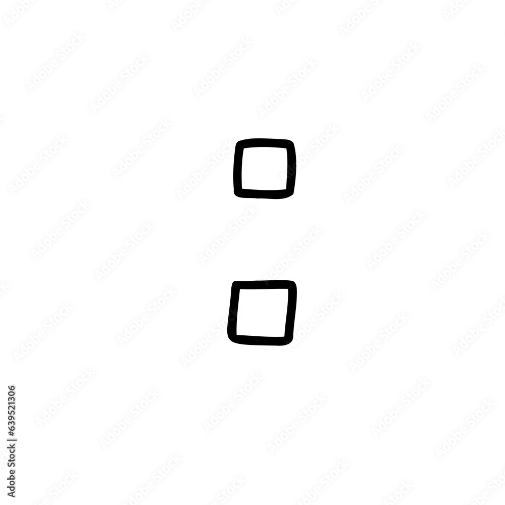 Symbol colon cartoon outline in outline childlike style isolated on ...