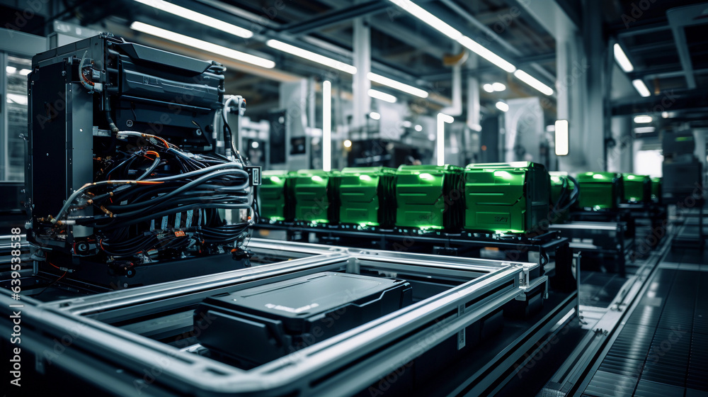 Stunning image of electric vehicle battery packs assembly line ...