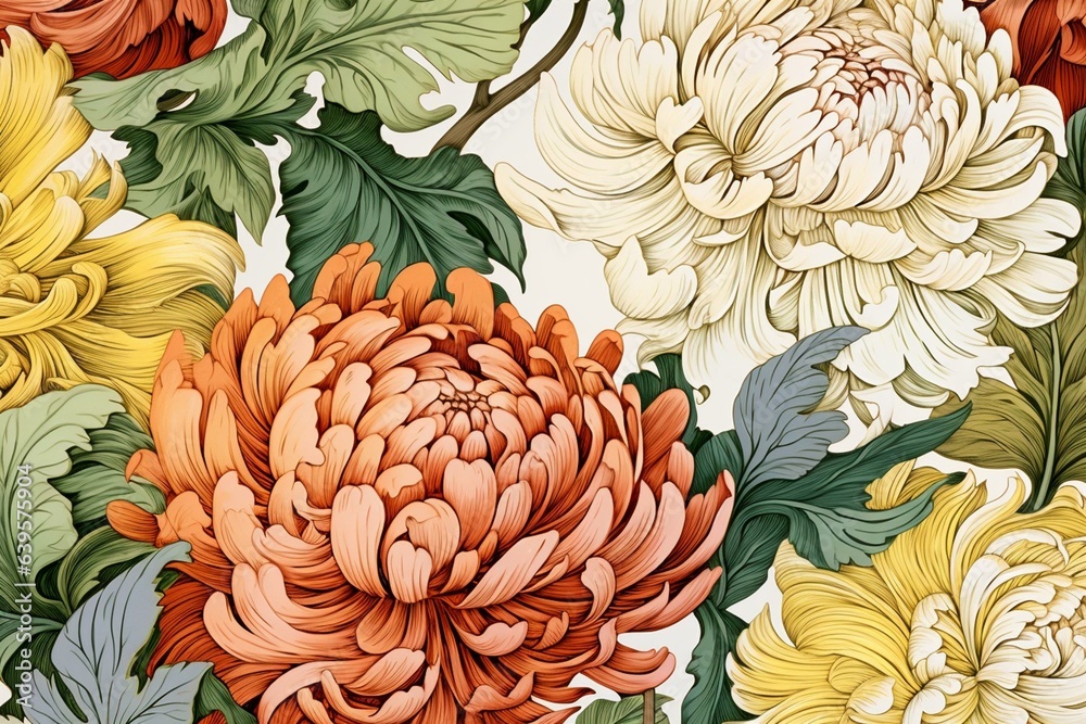 Contemporary opulent motifs influenced by William Morris art ...