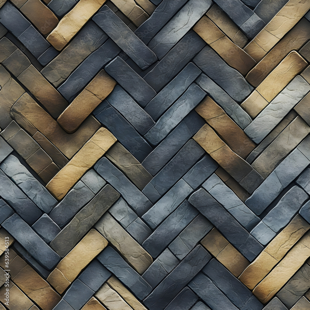 Foto de Herringbone template texture of natural stone (Tile) do Stock ...