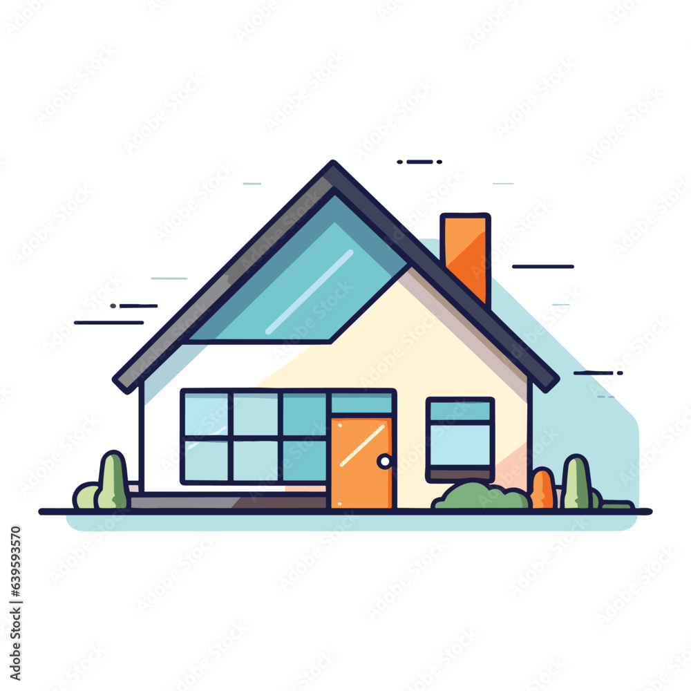 3d flat vector house home real estate logo illustration vector rental ...