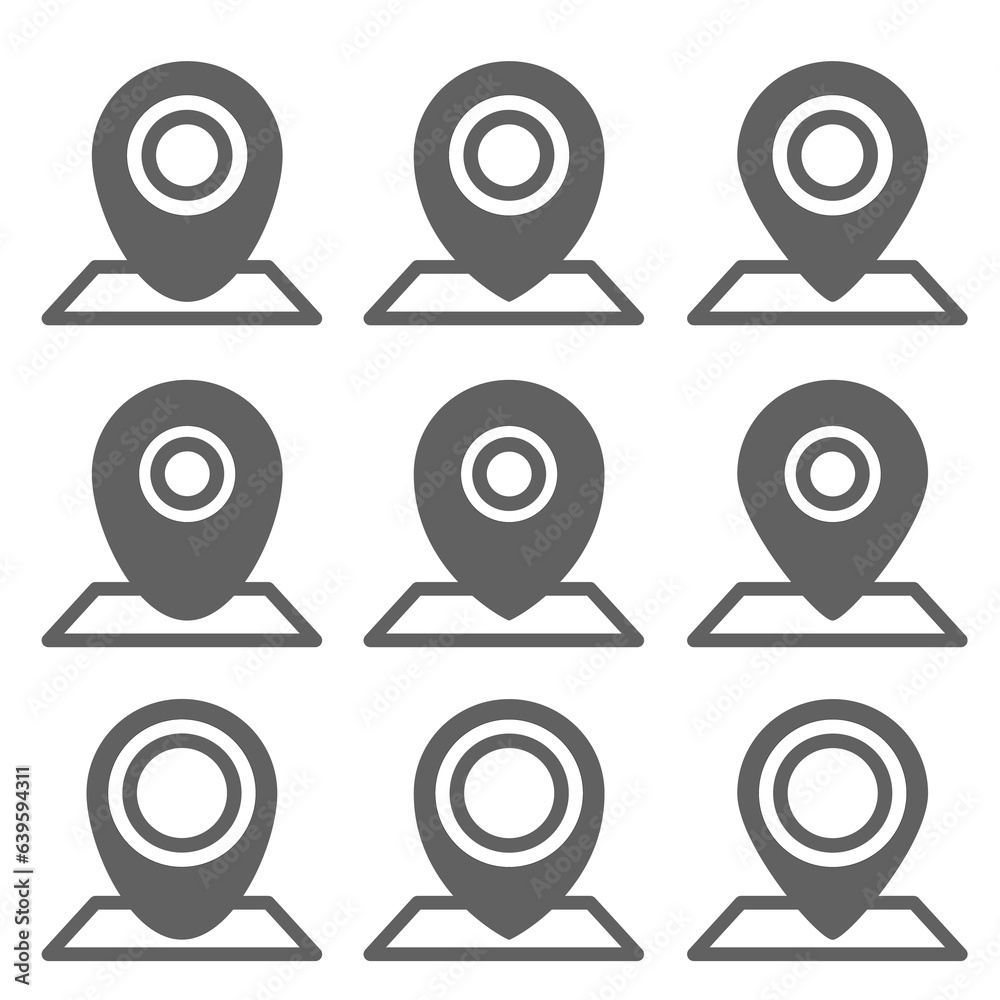 checkin icon, check in icon, location pin icon, map pin place marker ...