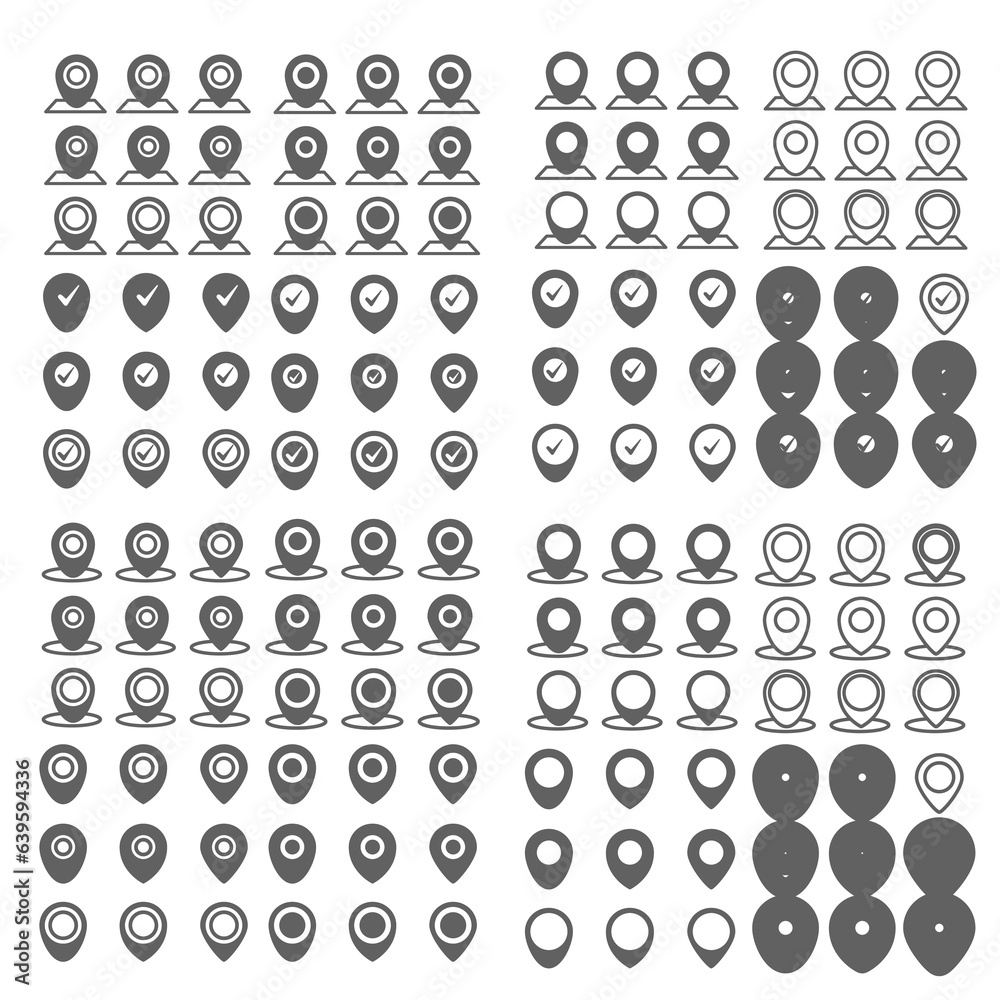 checkin icon, check in icon, location pin icon, map pin place marker ...