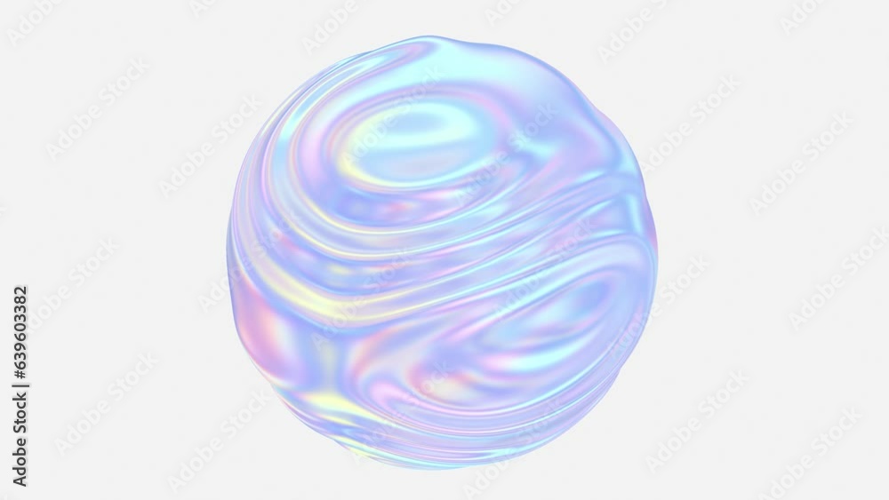 Fluid design element hologram texture. Holographic liquid sphere ...