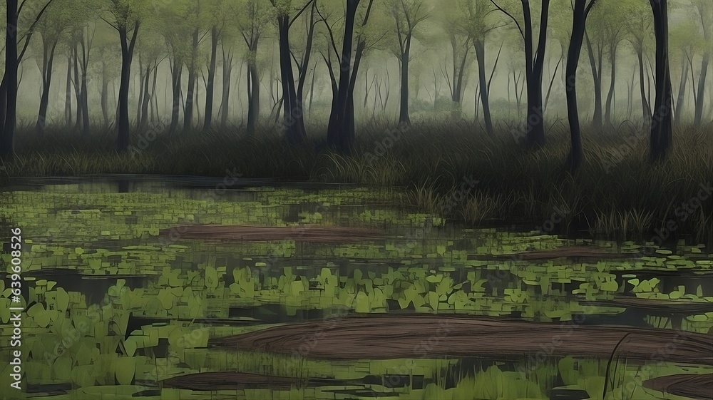 onVisualize the unsettling and otherworldly sight of swamps and ...