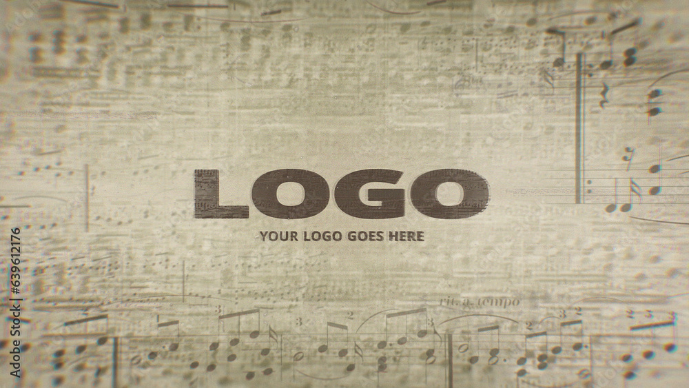 Music Notes Logo Reveal Stock Template | Adobe Stock