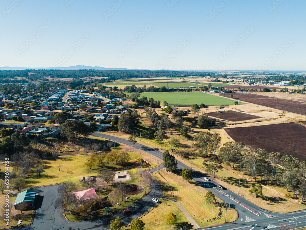 Allan Bull Reserve playground and skate park in Singleton Stock Photo ...